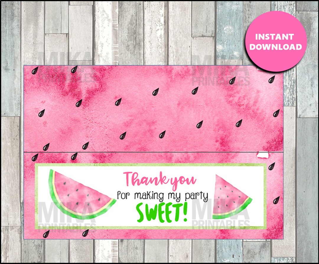 Watermelon Bags Toppers Instant Download , Watermelon Toppers ...