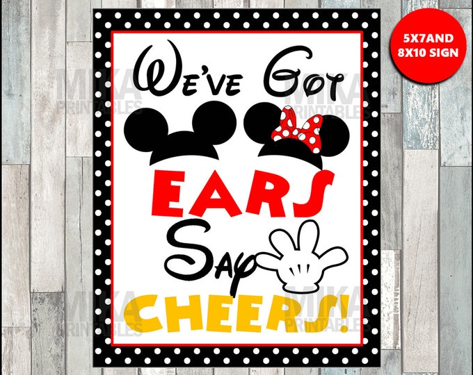 Printable Mickey Mouse 5x7 and 8x10 Mousekatools Party Sign, INSTANT ...