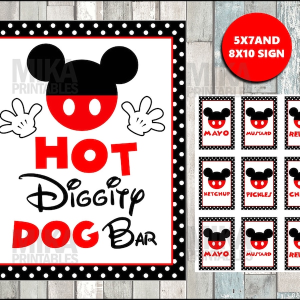 Hot Diggity Dog Bar Signs - Etsy