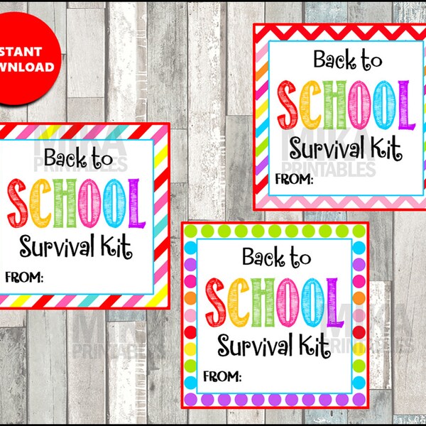 Teacher Survival Kit Tag - Etsy
