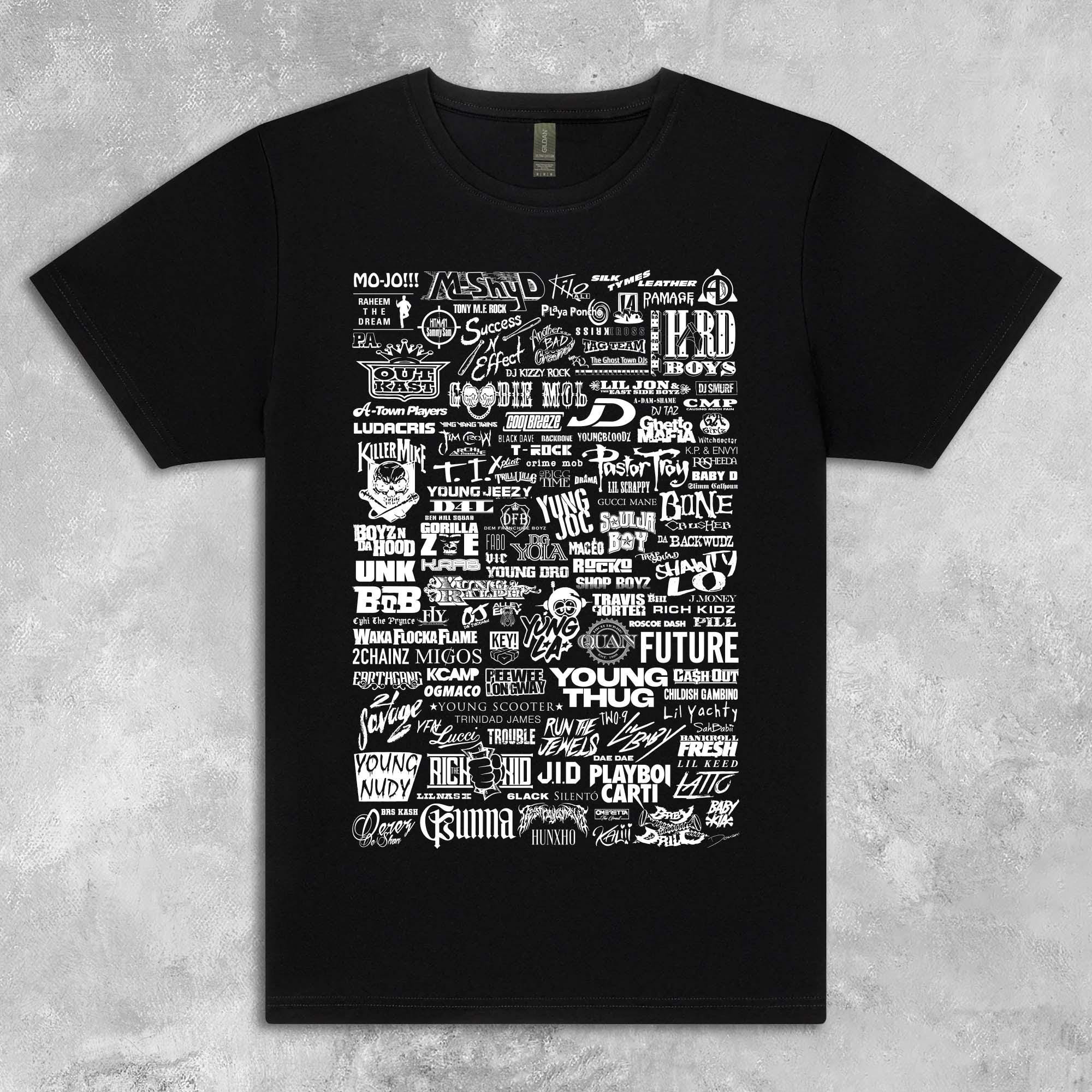 Atlanta Rapper Logo T-shirt | Black and White Hip Hop Tee - Etsy