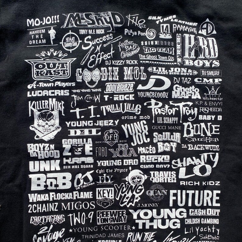 Atlanta Rapper Logo T-shirt | Black and White Hip Hop Tee - Etsy