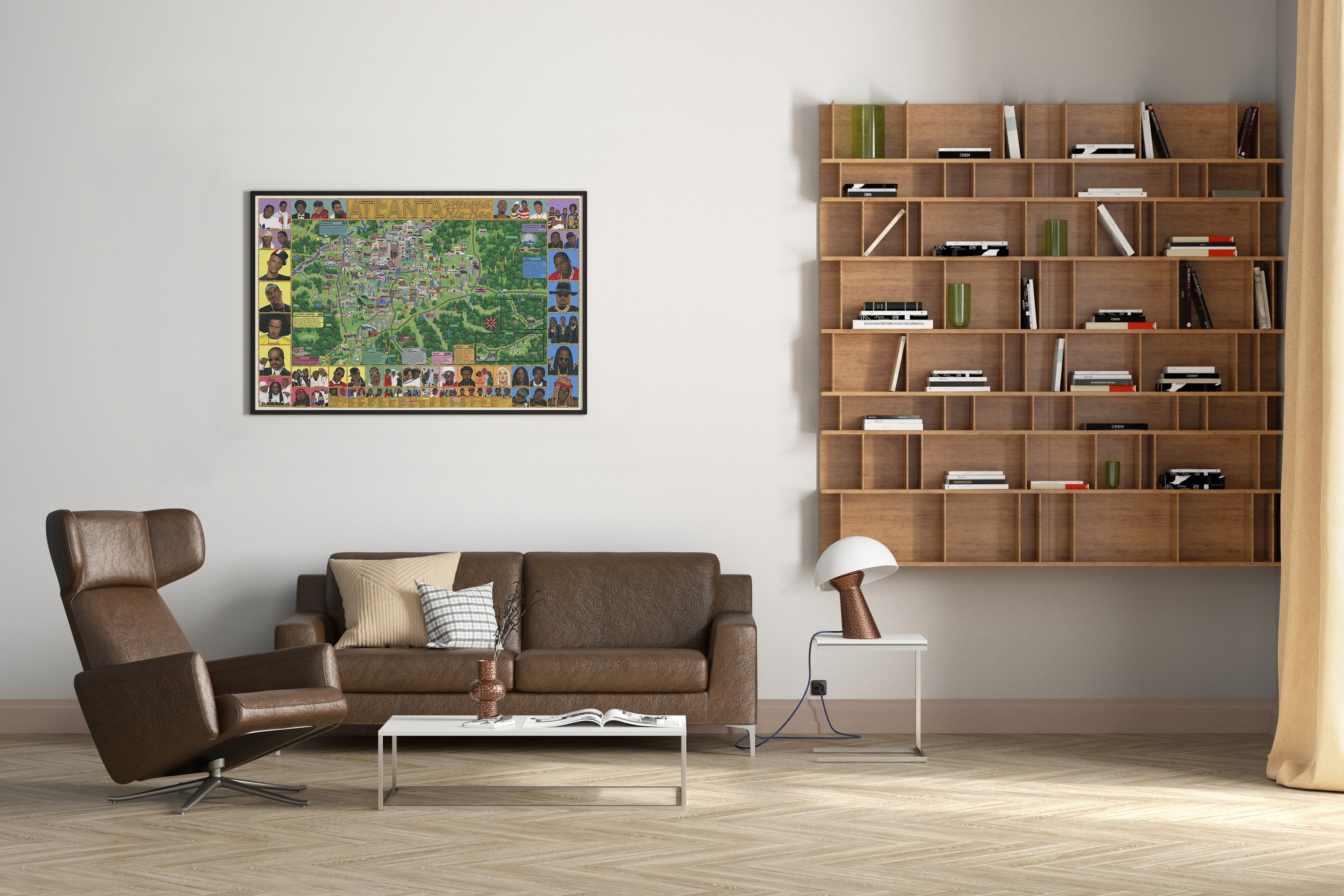 Atlanta Rap Map - Etsy