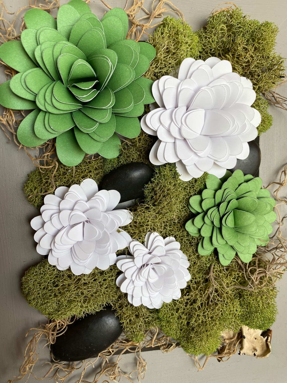 Paper Succulent Frame 5x7 Hanging or Standing Summer | Etsy