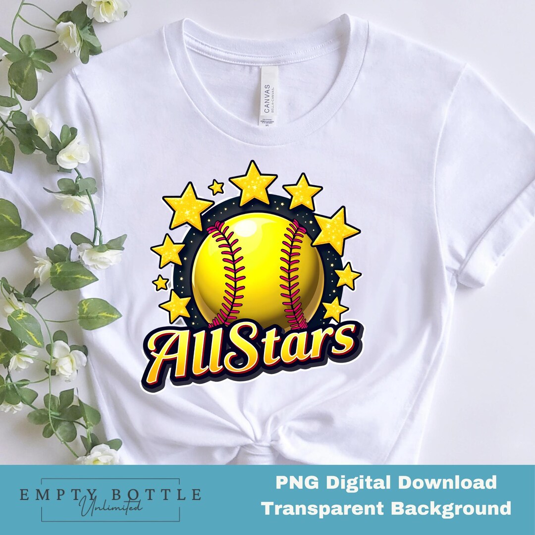 All Stars Softball Png Design, Softball Team Sublimation Png, Sport Png ...