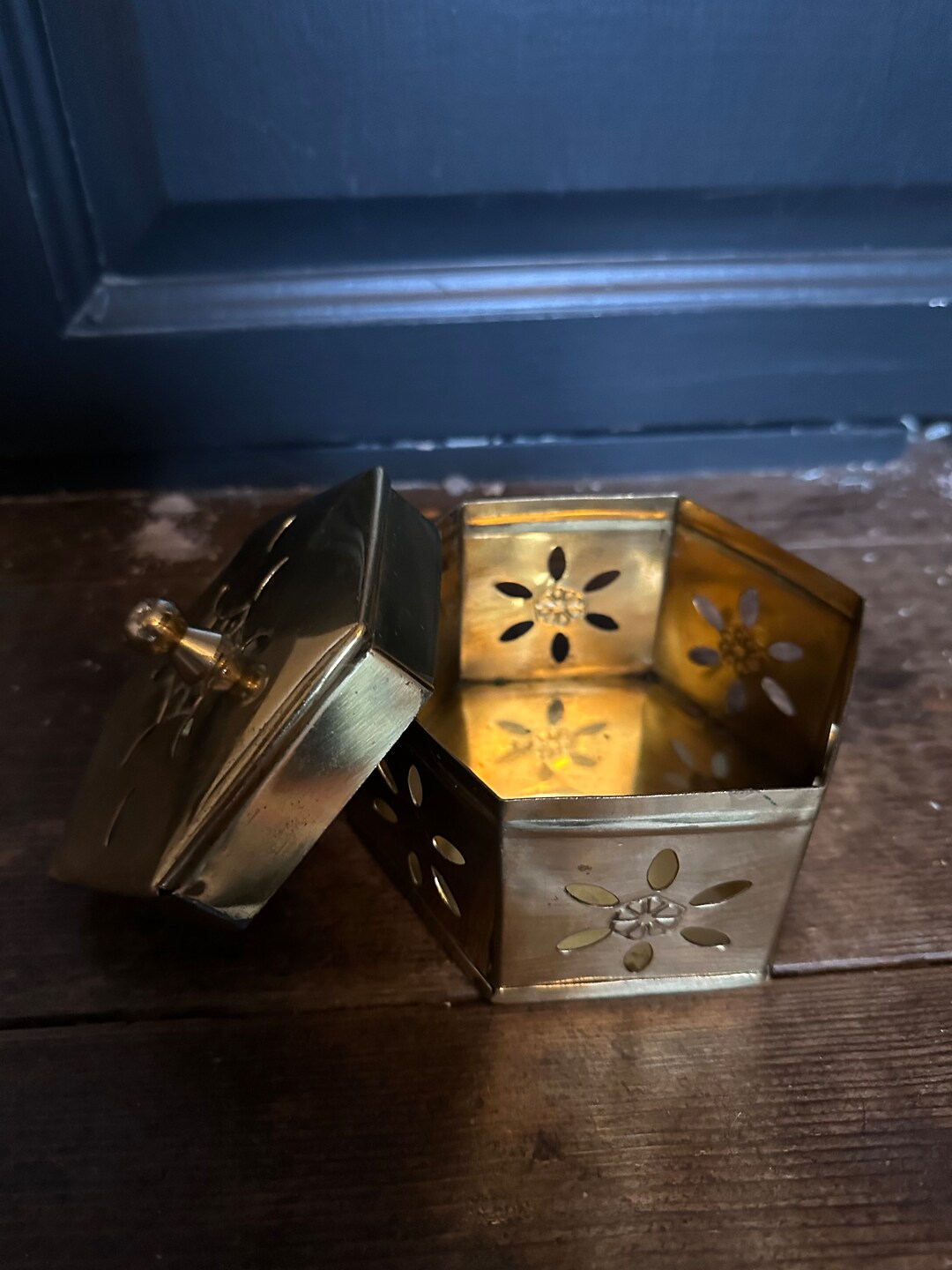 Brass Incense / Burning/ Trinket Box - Etsy