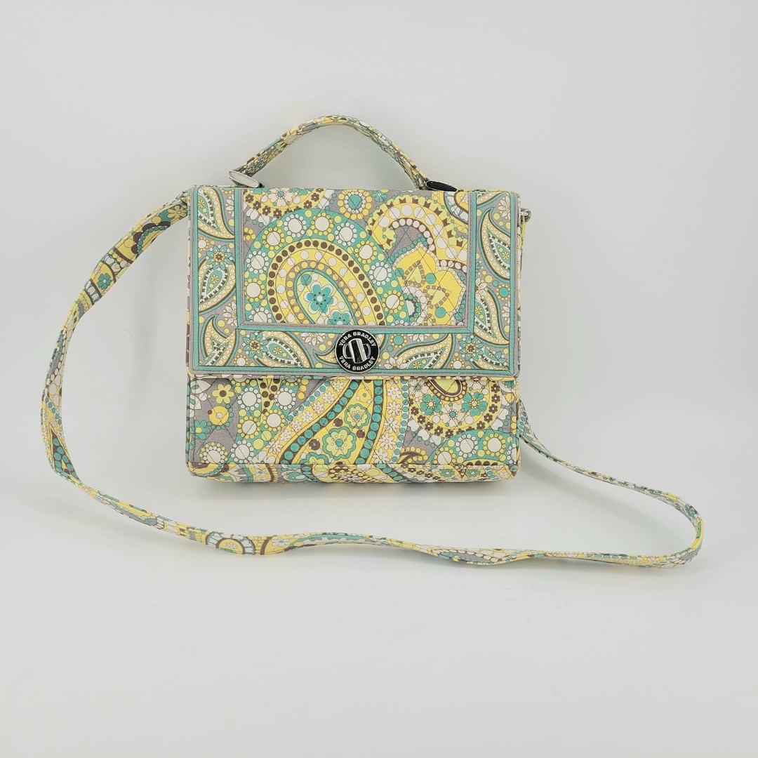 Vera Bradley Crossbody Handle Bag Purse 9 5w X 8h X 3d Lemon Parfait