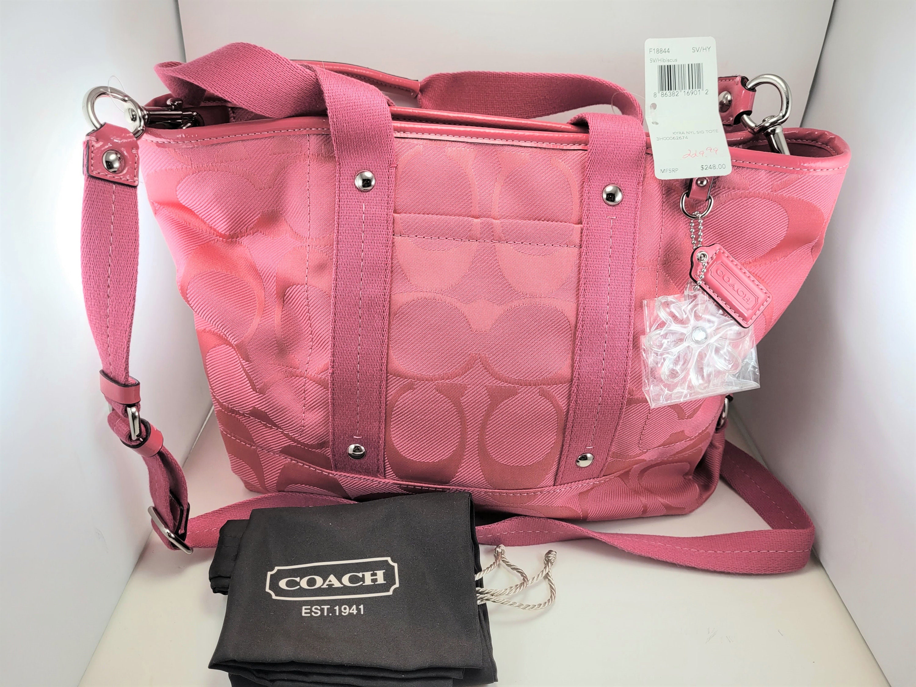 Coach Logo Pattern Pink
