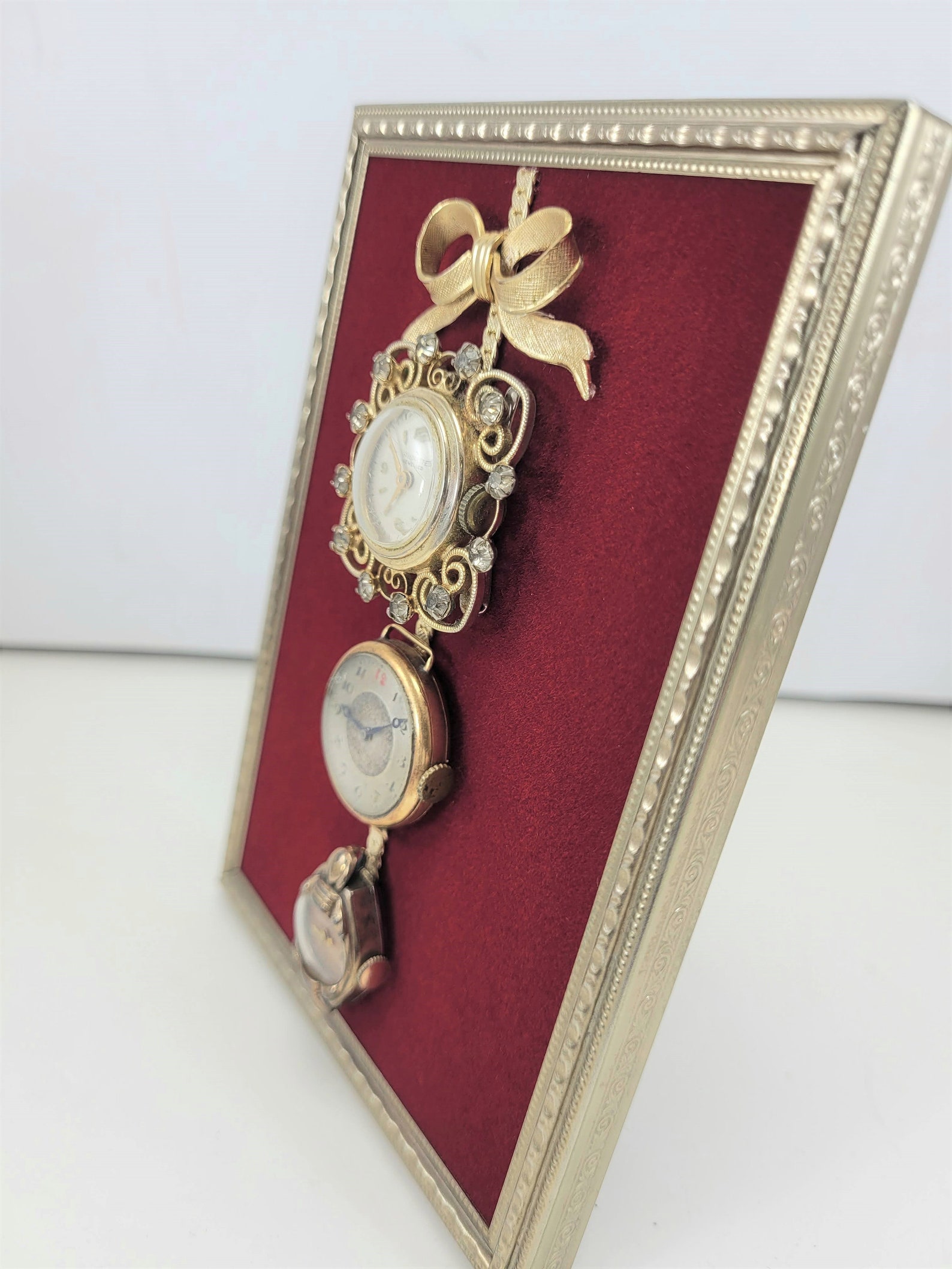 VINTAGE WATCHFACES ORNAMENT Framed Jewelry Artwork Picture - Etsy