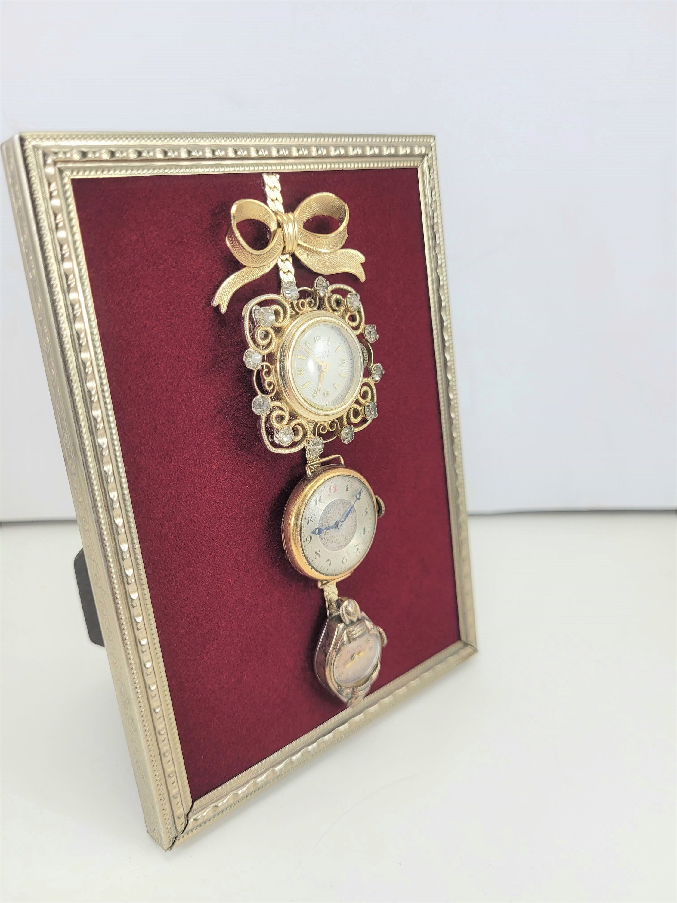 VINTAGE WATCHFACES ORNAMENT Framed Jewelry Artwork Picture - Etsy