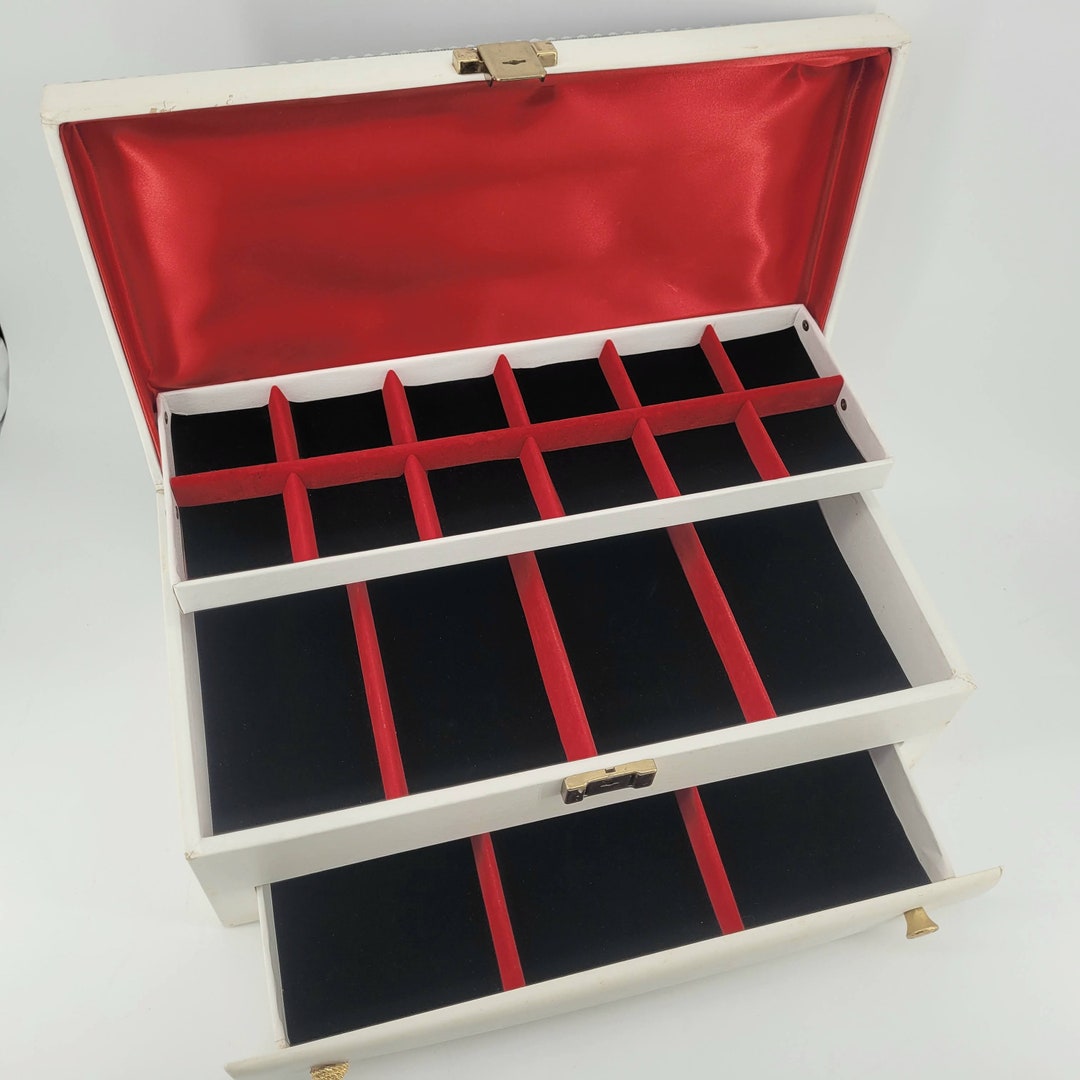 VINTAGE BUXTON JEWELRY Box C1950's Big 15w X - Etsy