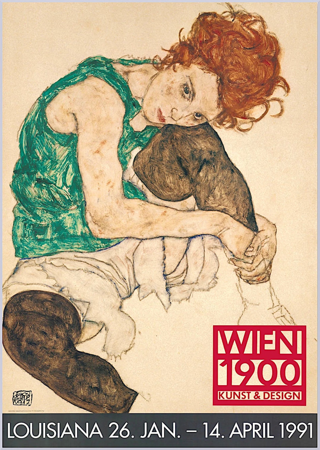 EGON SCHIELE - Original Exhibition Poster - C1991 - Large (first ...