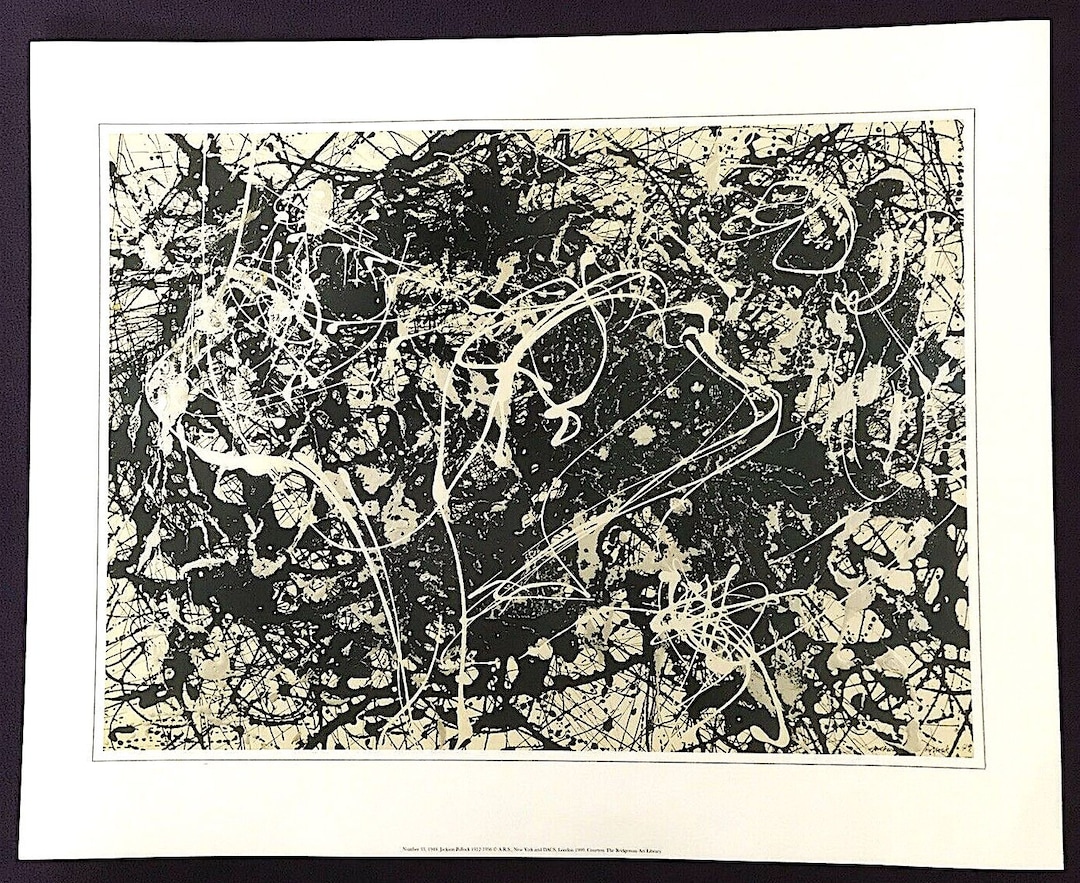 JACKSON POLLOCK 'number 33' Original Offset Lithograph C1999 Rare ARS, New York - Etsy