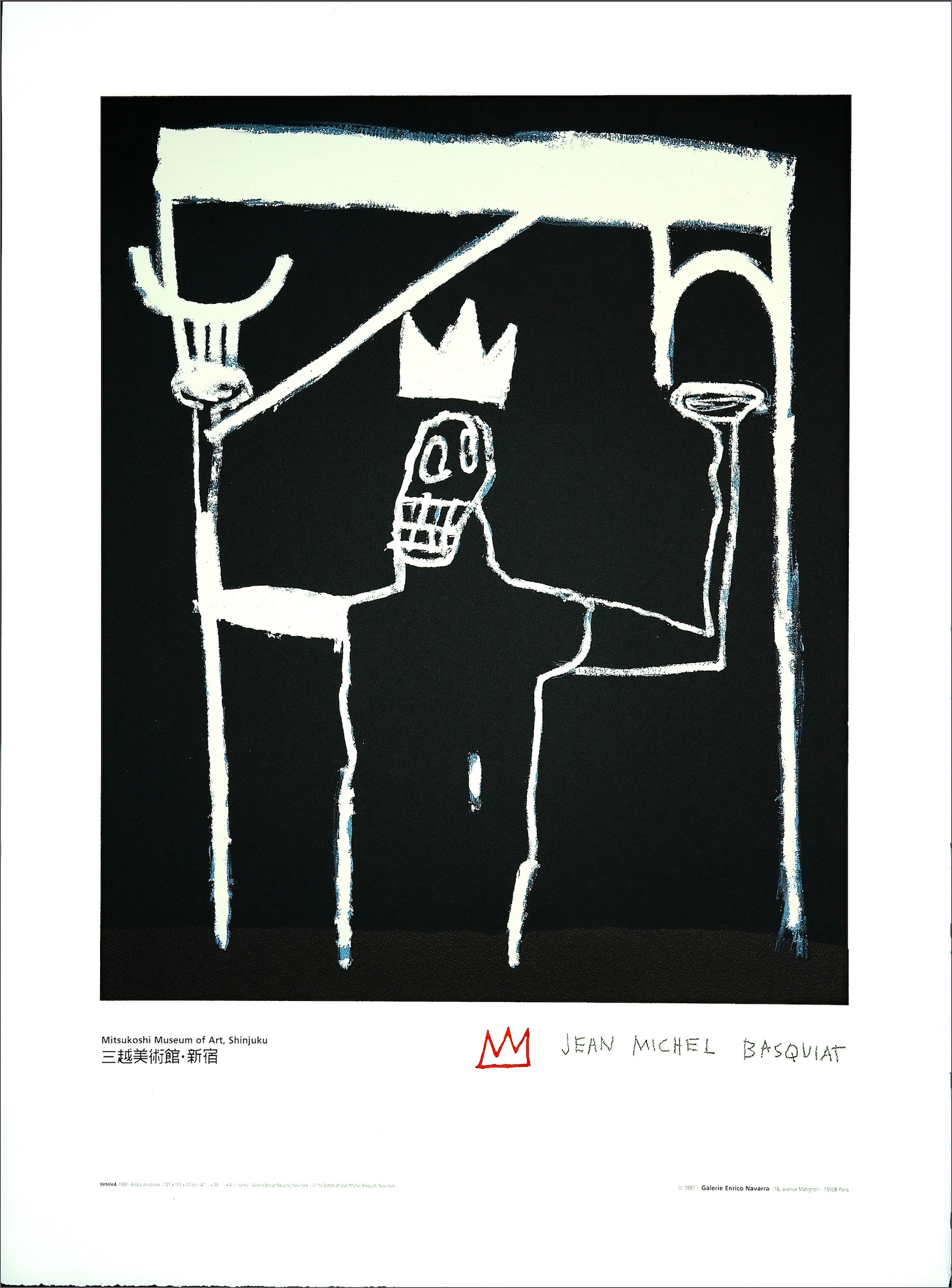 JEAN-MICHEL BASQUIAT - Original Exhibition Poster - C1997 - Rare ...