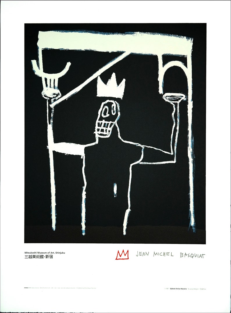 JEAN-MICHEL BASQUIAT - Original Exhibition Poster - C1997 - Rare ...