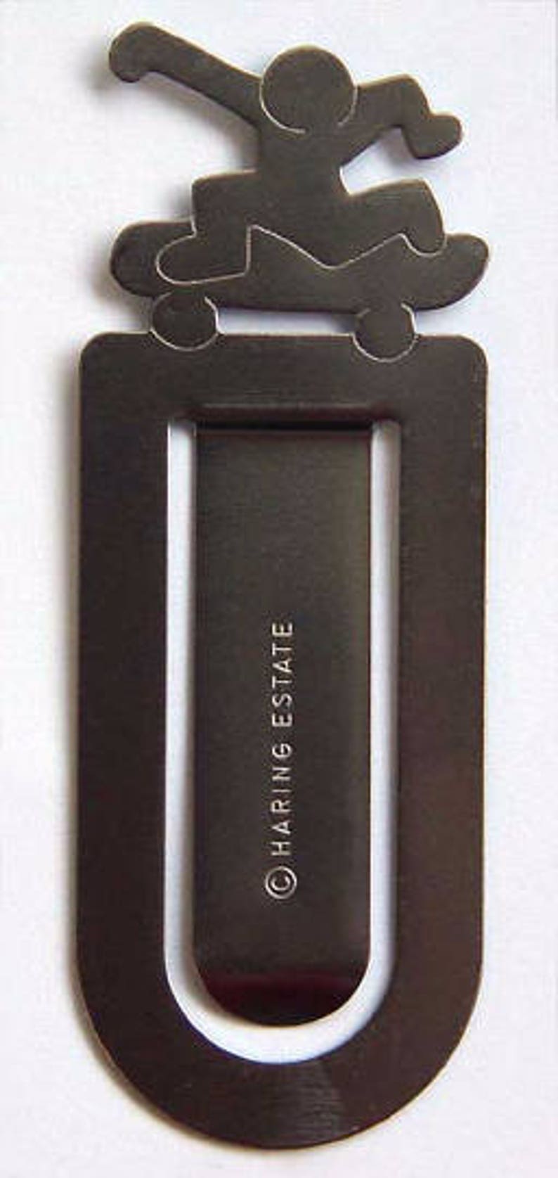 KEITH HARING - 'skater' - Rare Original Metal Bookmark - C1992 ...
