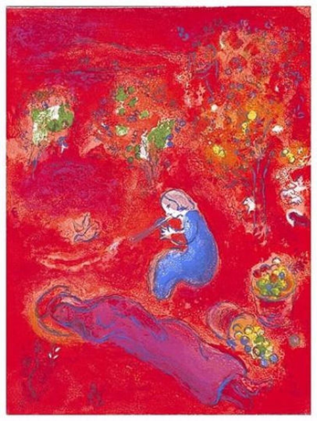 MARC CHAGALL - 'noon in Summer' - Vintage Offset Lithograph - C1977 ...