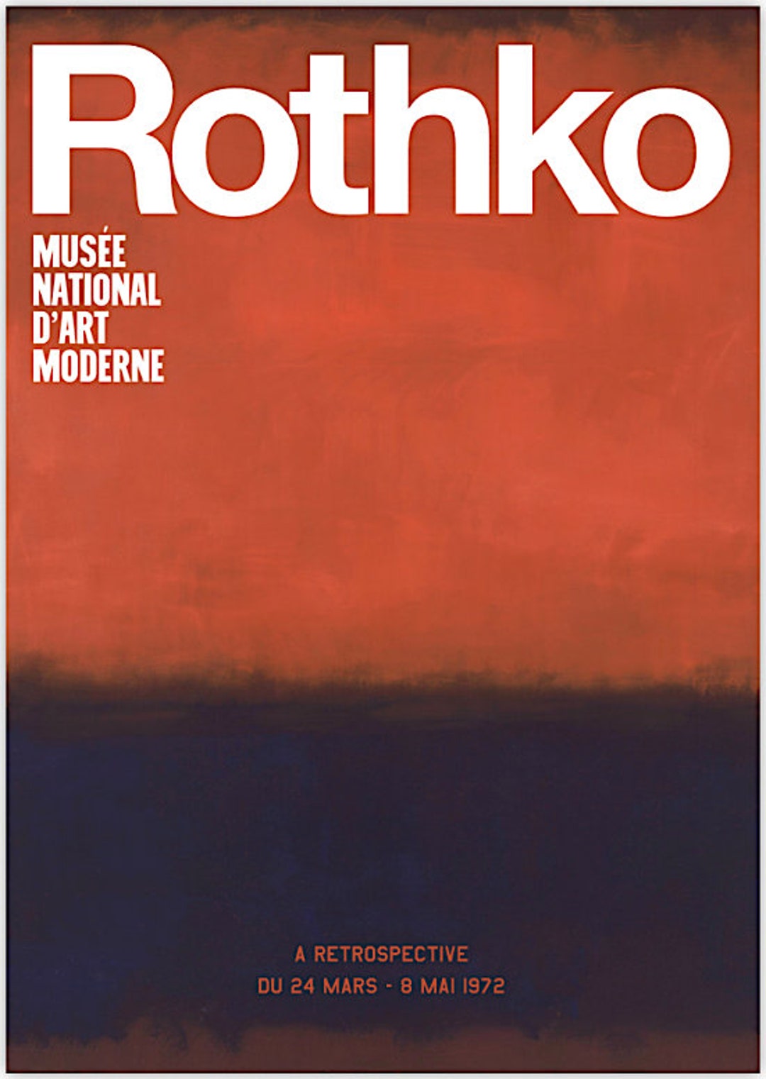 MARK ROTHKO - 'A Retrospective' - Exhibition Poster on Archival Paper ...