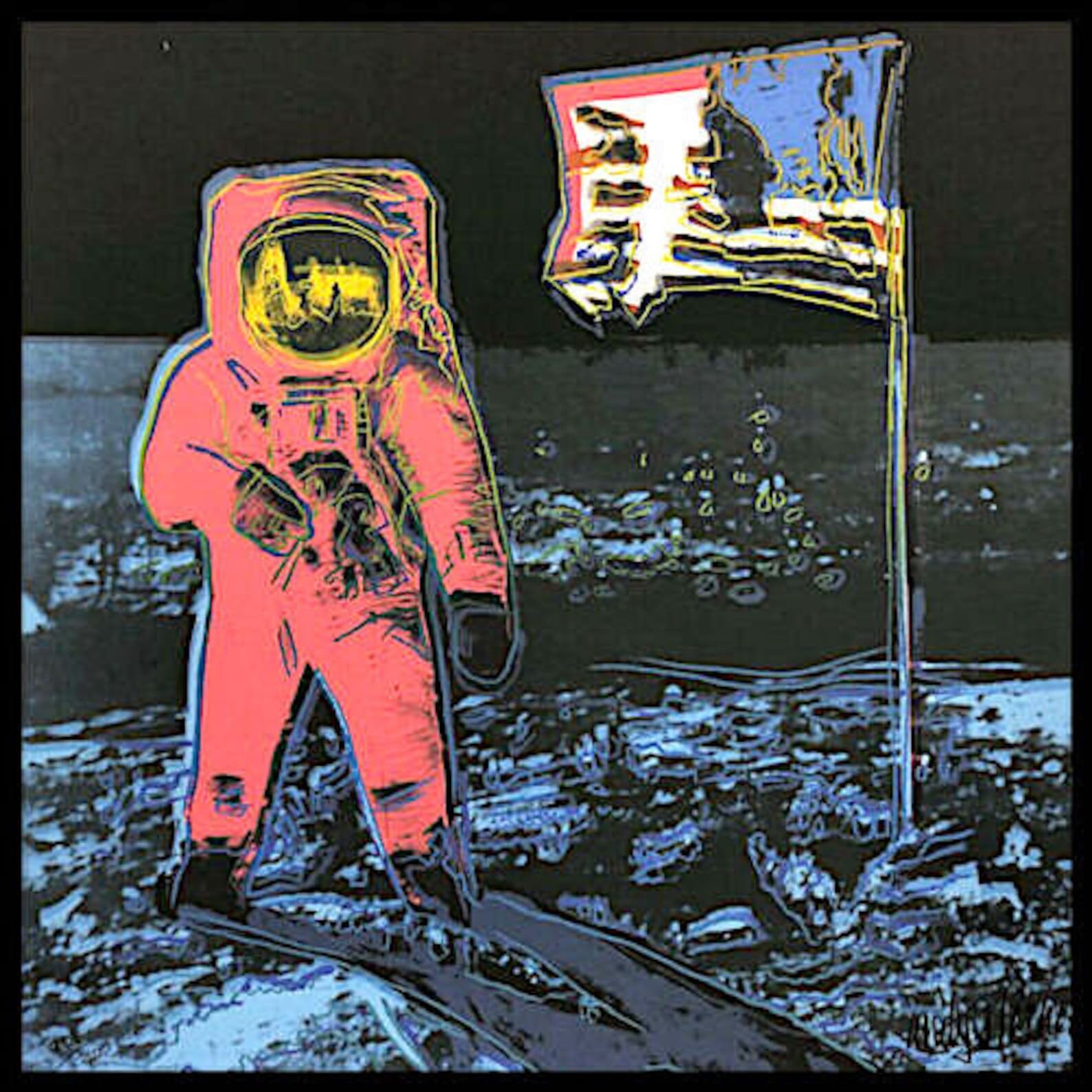 ANDY WARHOL 'moonwalk' Hand Numbered Vintage Lithograph C1988 limited ...