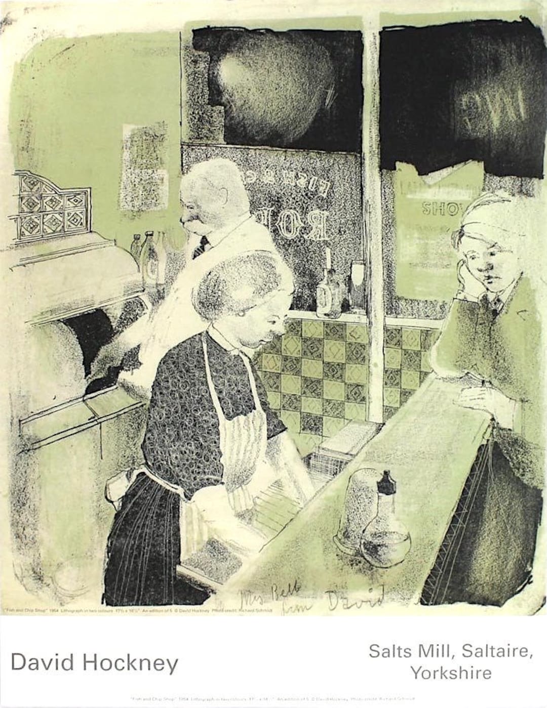 DAVID HOCKNEY - 'fish & Chip Shop' - Original Exhibition Poster (salts ...