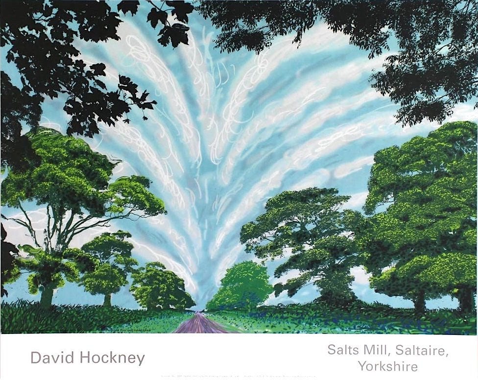 DAVID HOCKNEY - 'summer Sky' - Original Exhibition Poster (salts Mill ...