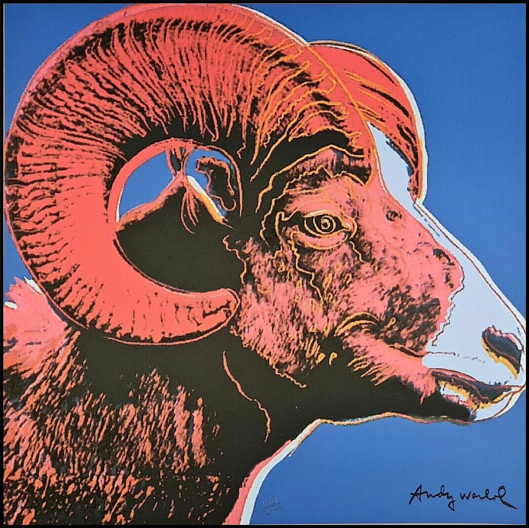 ANDY WARHOL - 'bighorn Ram' - Hand Numbered Vintage Lithograph - C1986 ...