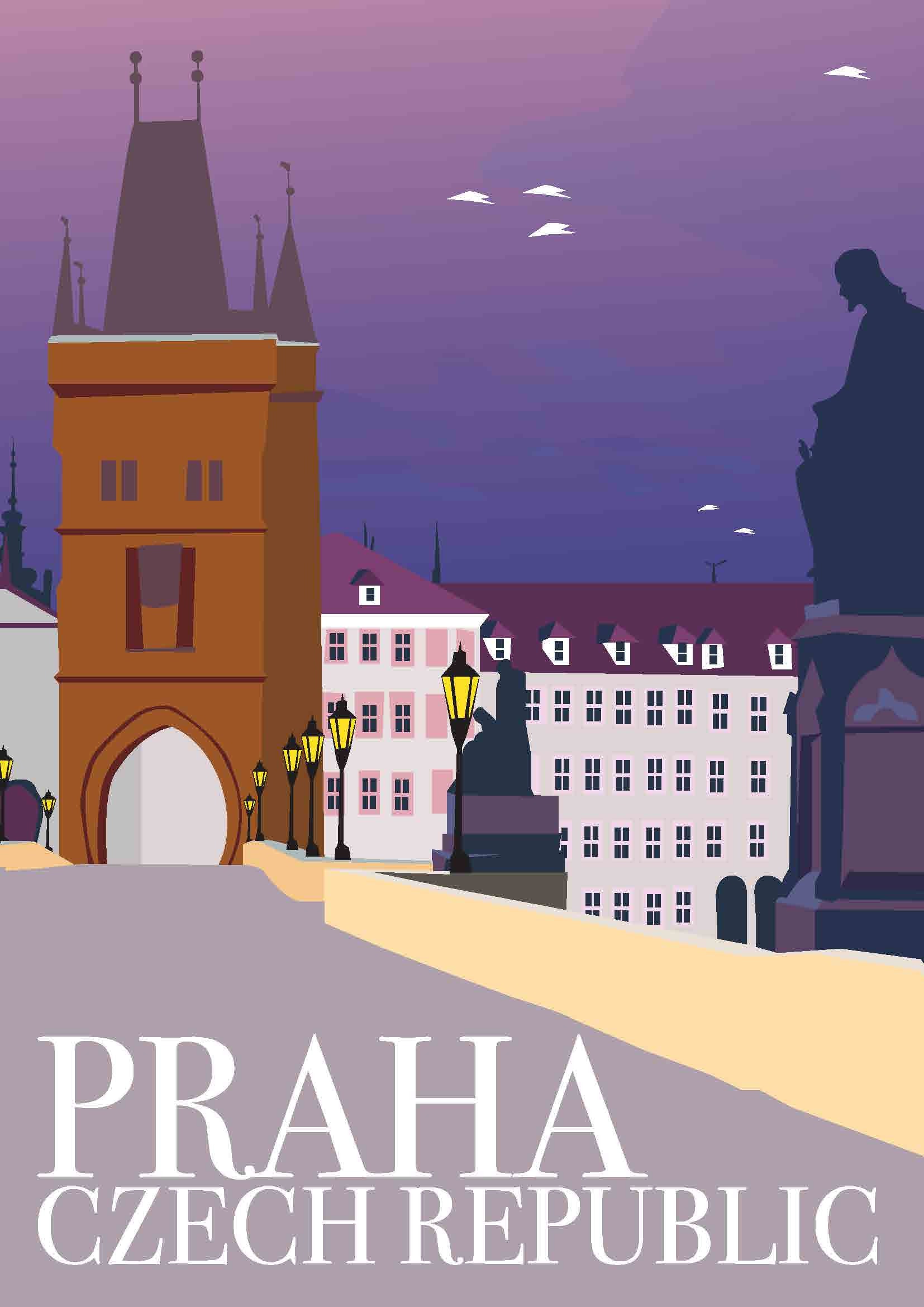 Poster - Prague - A4 - Digital File - Etsy
