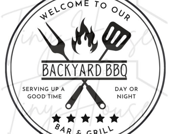 Welcome to Our Backyard BBQ SVG Cut File - Etsy