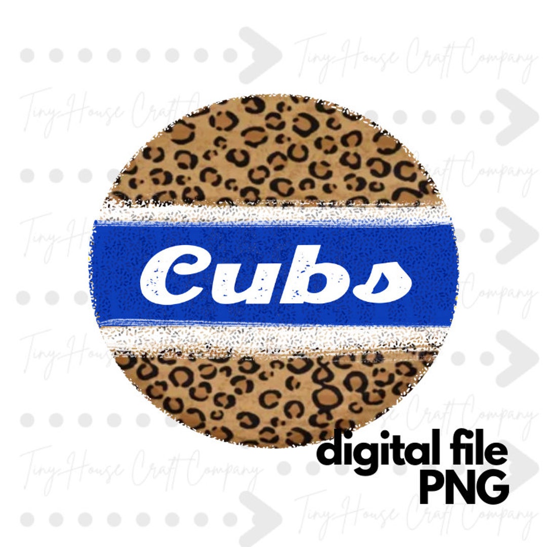 Cubs Animal Print PNG Download Printable Sublimation Heat Transfer ...