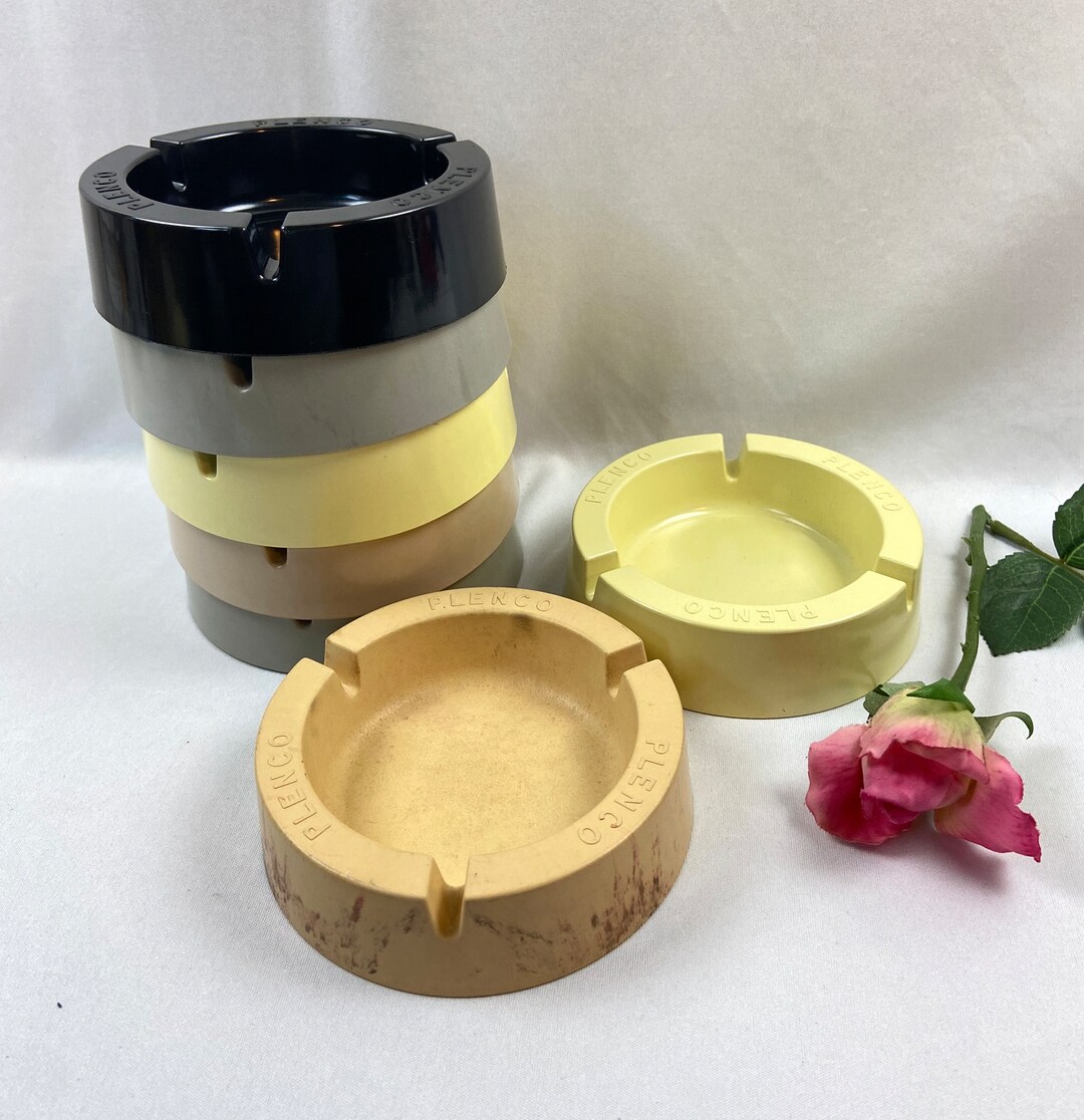 Vintage Plenco Mid Century Industrial Round Plastic Ashtray - Sold ...
