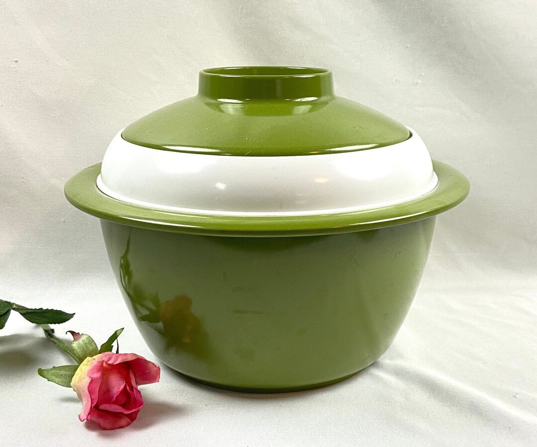 Vintage Kenro Holiday Mid Century Melamine 3-piece Ice Bucket Avocado ...