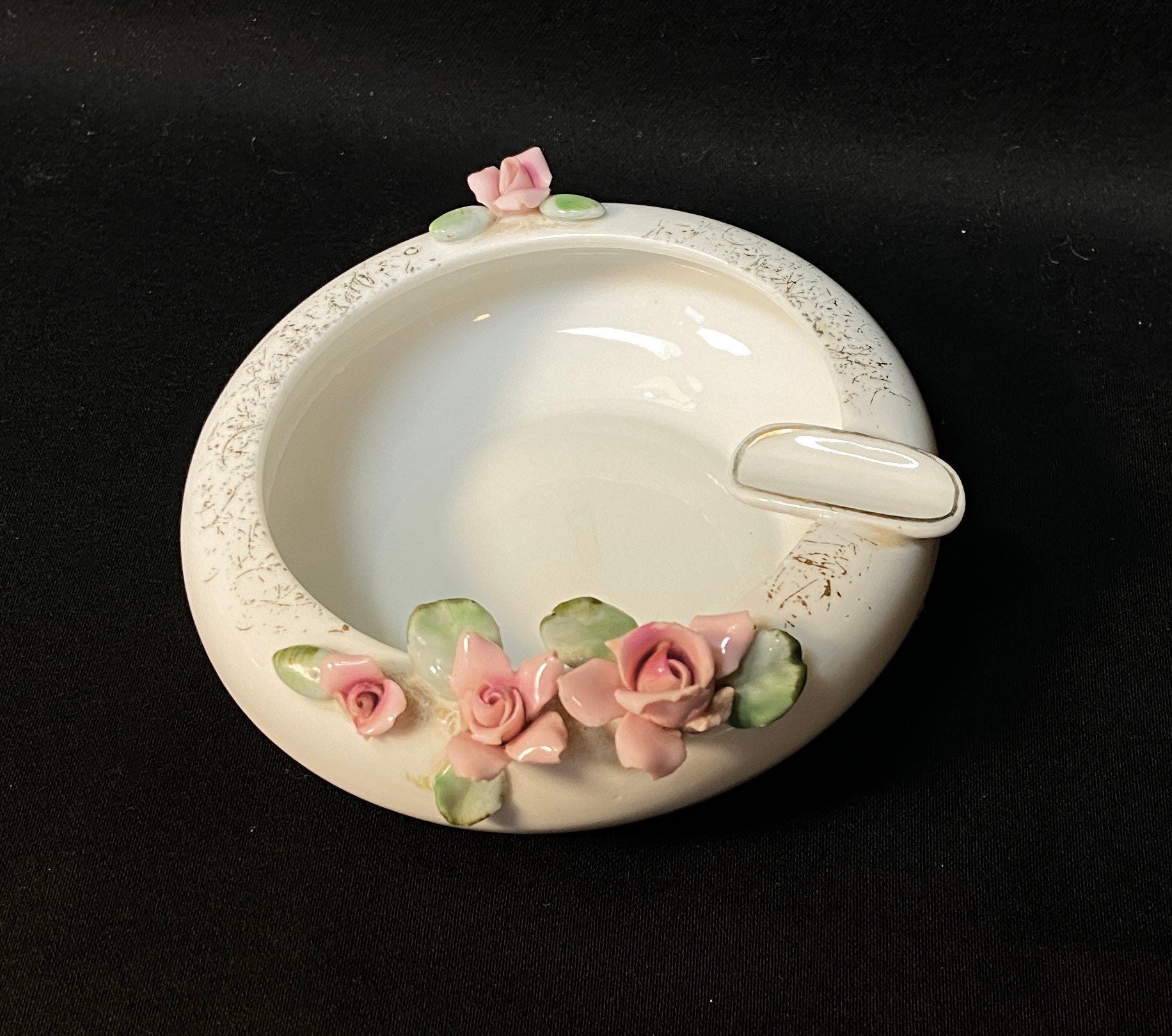 Vintage Lefton Small Dainty Ashtrays Roses Swan Pink Sold | Etsy