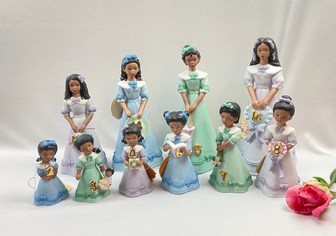 Enesco Birthday Growing up Girl Figurines African American Sold ...