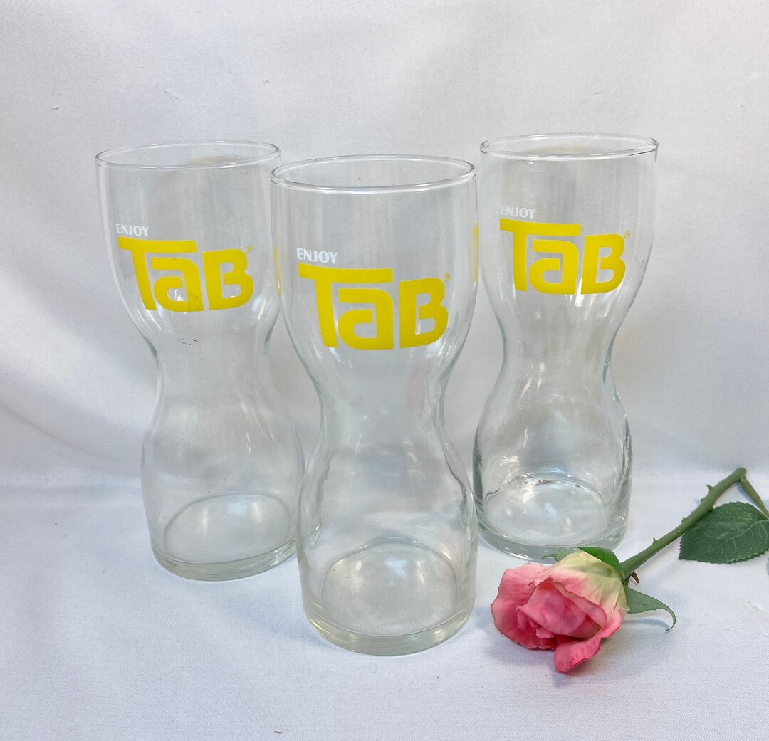 Vintage Tab Diet Cola Glasses Curved Hourglass - Sold Separately - Etsy