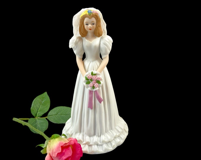 Enesco Growing Up Girls Bride Brunette Musical Figurine Etsy