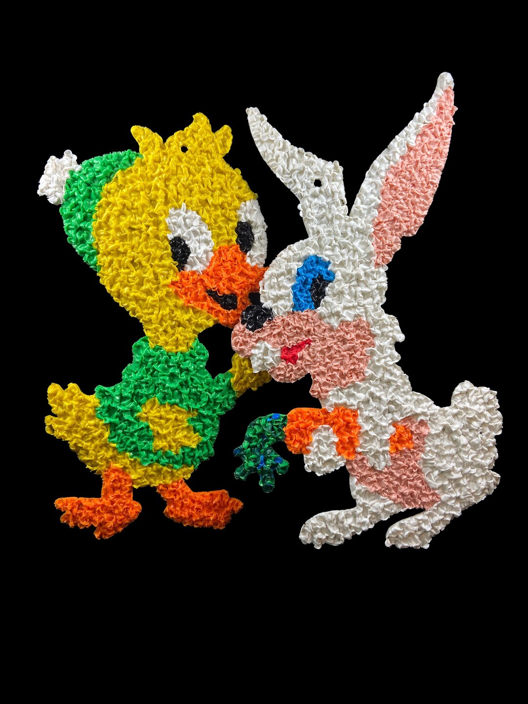 Vintage Popcorn Plastic Holiday Wall Decor Easter Bunny Duck Sold ...