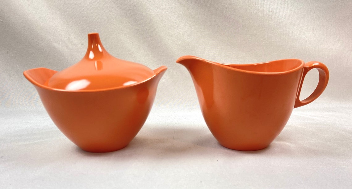 Vintage Oneida Melamine Dinnerware Set Orange Autumn Leaves - 34 Pieces ...
