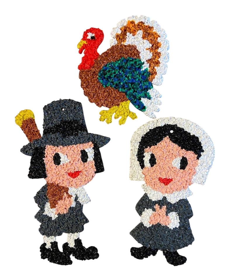 Vintage Melted Plastic Popcorn Thanksgiving Wall Decor Decorations ...