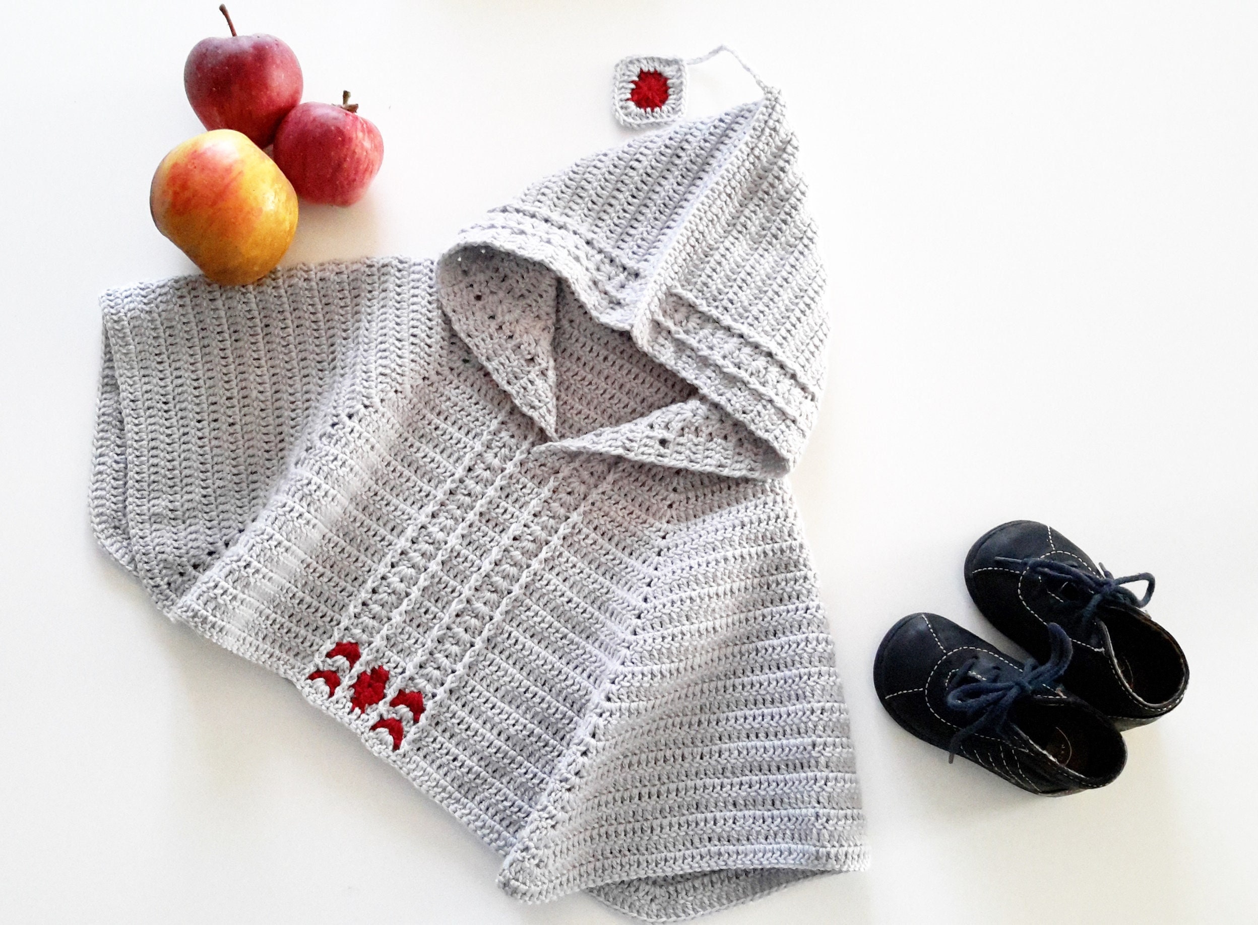 Patron de poncho au crochet pour bébé, layette crochet en français ...