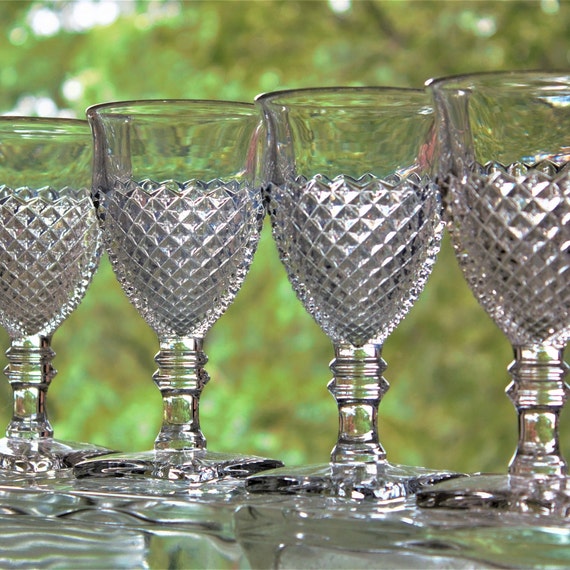 Antique Cut Glass Wine Glasses