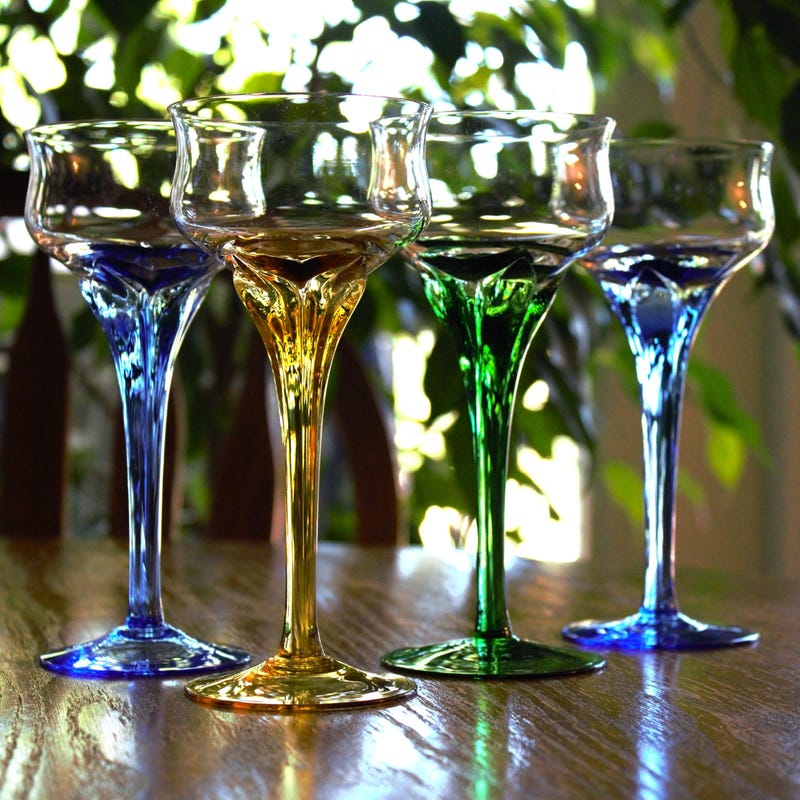 Colored Glassware - Etsy