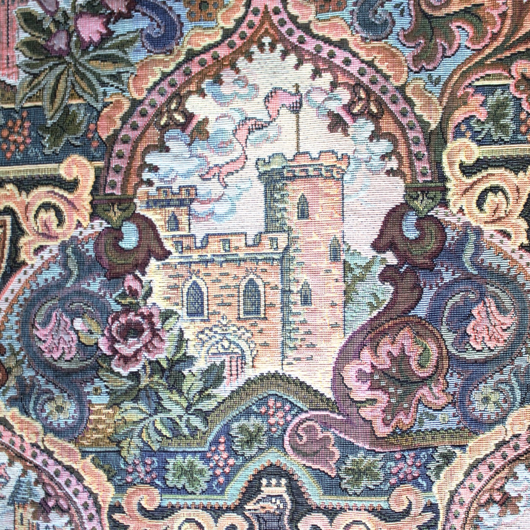 Castle Fabric, Vintage Castle Fabric Remnant, RARE Medieval Castle ...