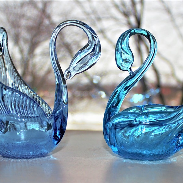 Glass Swan - Etsy