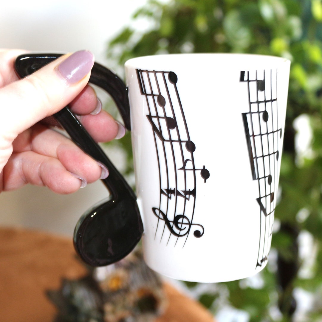 Music Note Handle Mug: Rock and Roll Coffee Cup, Music Lover Gift - Etsy