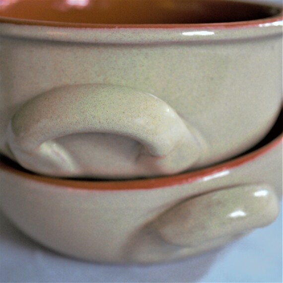 De Silva Bowls, 2 Ivory Fabrique En Italie Bowls, Ivory and Brown De ...