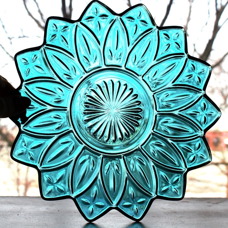 Vintage Glass Plates - Etsy