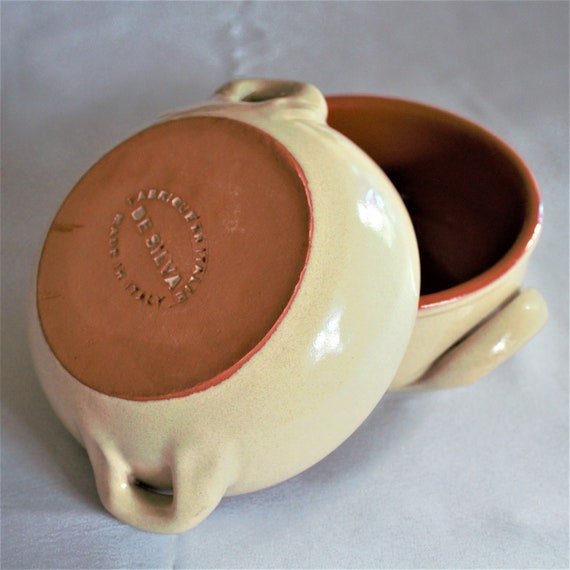 De Silva Bowls, 2 Ivory Fabrique En Italie Bowls, Ivory and Brown De ...