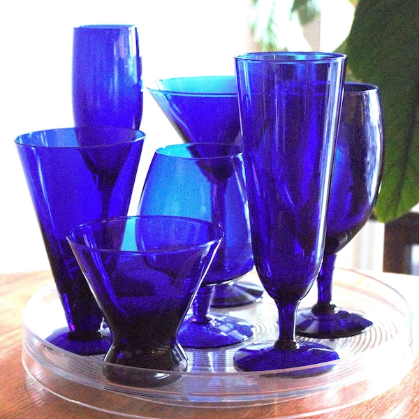 Blue Glassware - Etsy