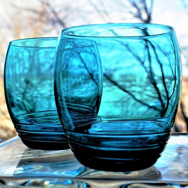 Turquoise Glassware - Etsy