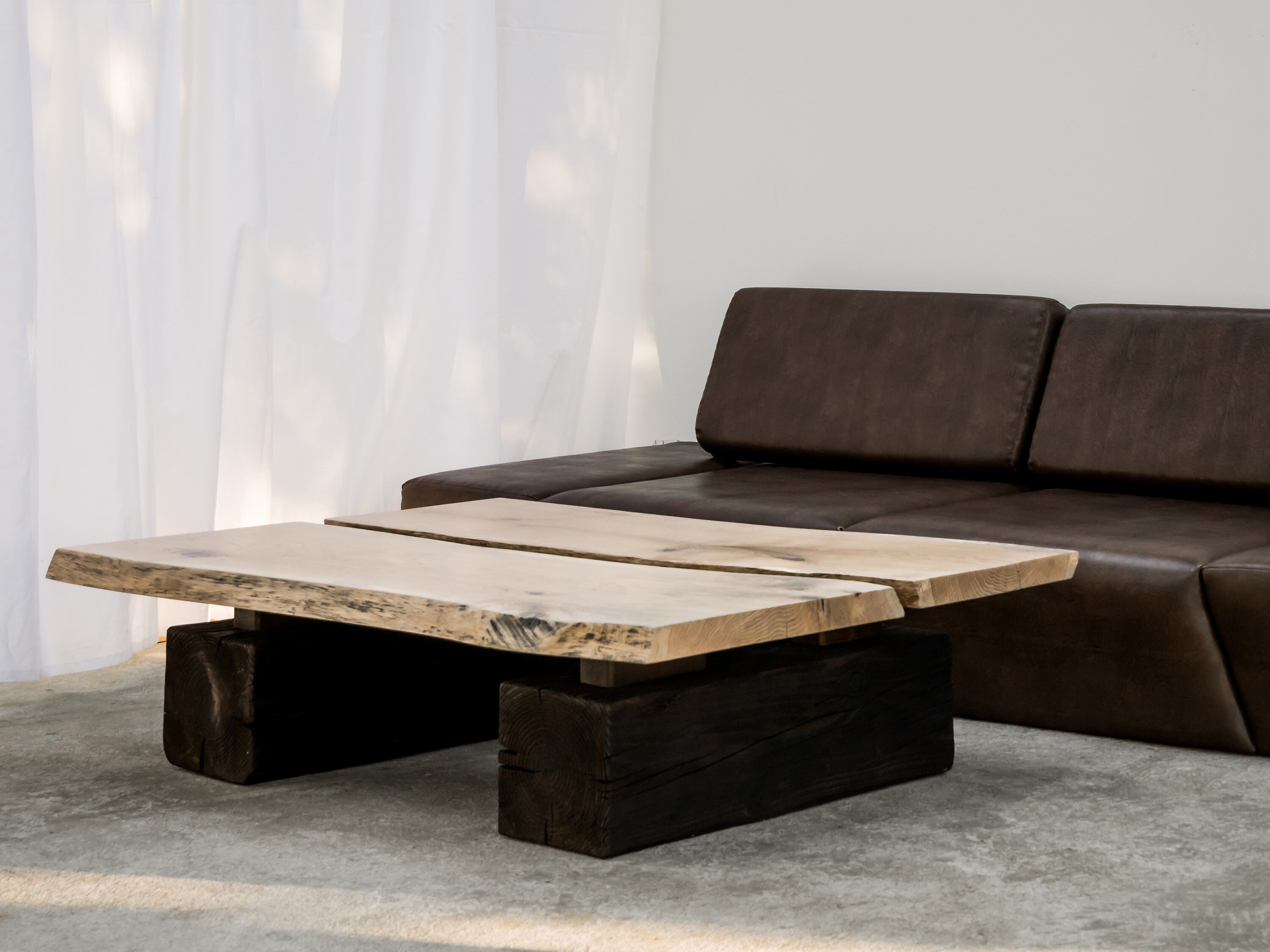 Solid Oak and Larch Coffee Table // Handmade, Vintage and Rustic ...